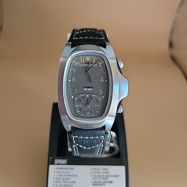 Rare Timex Expedition Indiglo Dual Time Zone Quartz Watch Original ...