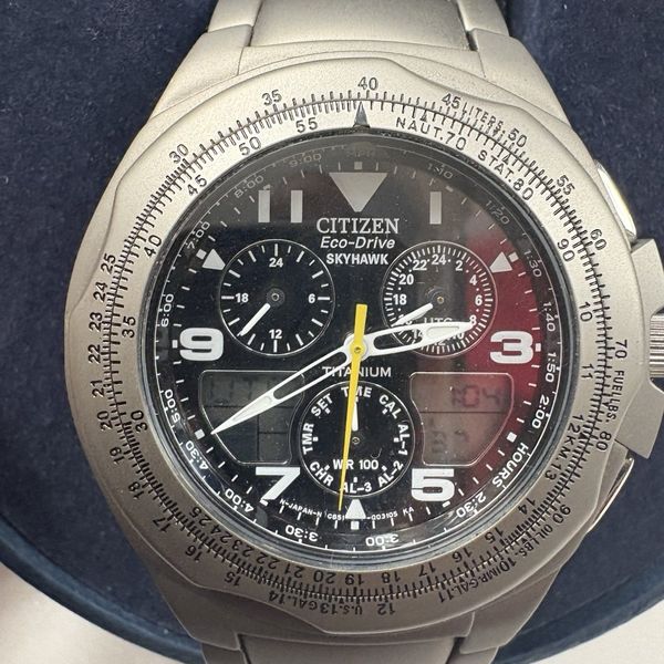 Citizen Eco-Drive Mens JR3000-51F Skyhawk Titanium Watch MSRP $695 ...