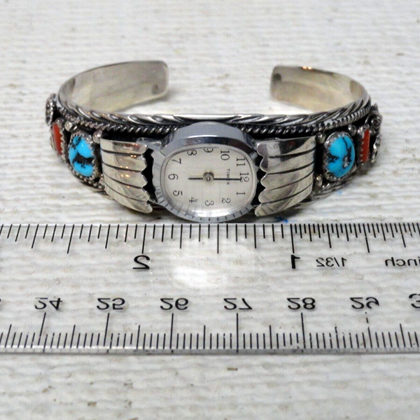 Vintage Timex Ladies Watch On Native American Sterling Turquoise ...