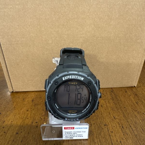 Timex Expedition Shock T49950 Men's Digital Watch NEW 50mm Case Resin Strap AA | WatchCharts ...
