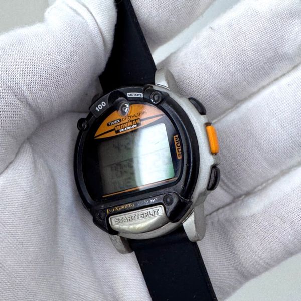 Vintage 2002 Timex Ironman Data Link Digital Alarm/Chrono Men's Watch ...