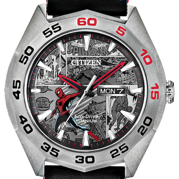 NEW LIMITED EDITION CITIZEN ECO-DRIVE MARVEL SPIDER MAN TITANIUM 44MM ...