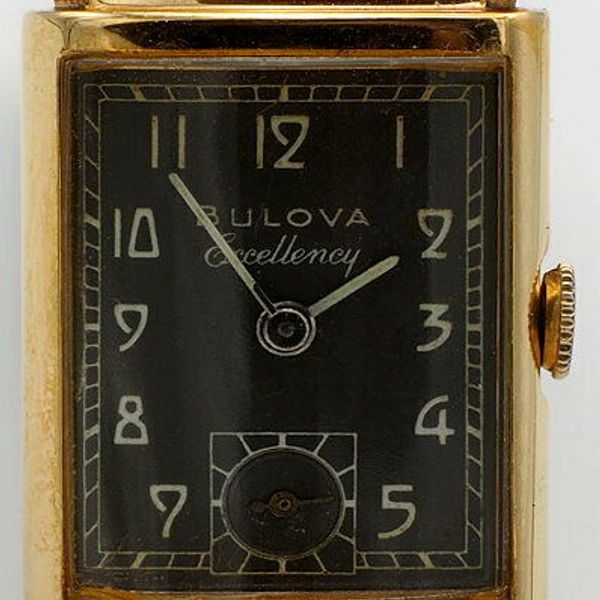 Vintage BULOVA Excellency 14K Gold Watch. 21 Jewels Manual Movement Cal ...