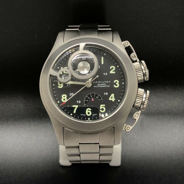 Hamilton Khaki Navy Frogman H777460 Titanium Automatic Chronograph Men ...