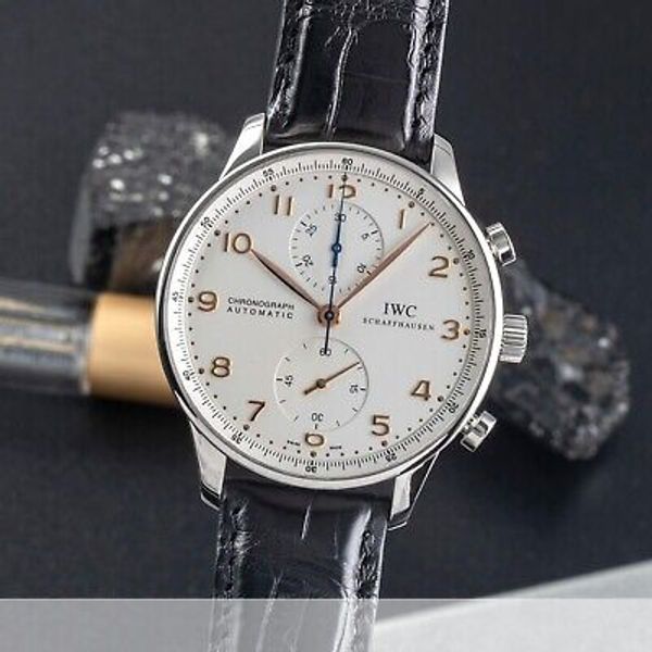 IWC Portugieser Chronograph Steel Automatic Men's Watch Ref. IW371401 ...