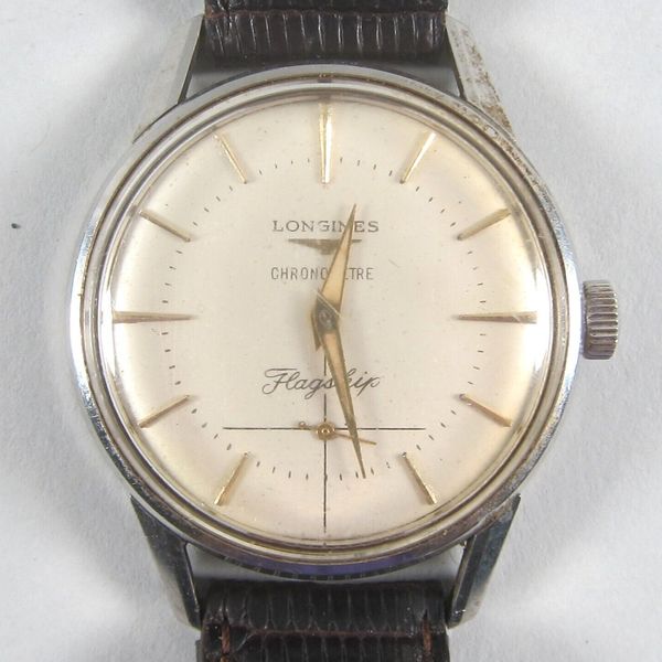 Rare 1950s Men's Chronometre Longines Flagship Watch 38mm Sub-Seconds ...