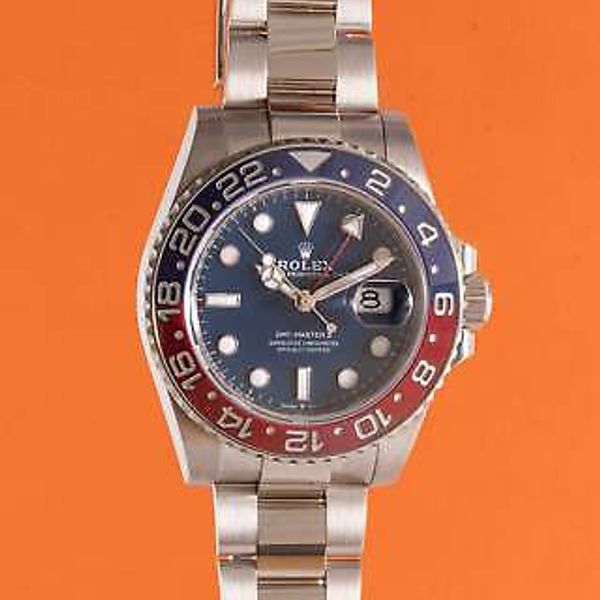 Rolex GMT Master II 40mm 126719BLRO Blue Dial White Gold Superman ...