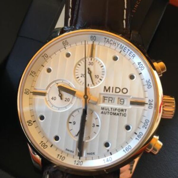 Mido Multifort Chronograph GP M005614A Cal.1320 25 Jewels Men's Analog ...