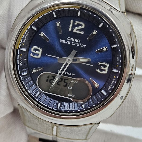 Casio Wave Ceptor Illuminator World Time 3747 WVA-106HA Men's Watch ...