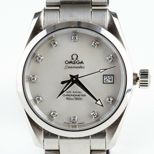 Omega Seamaster Aquaterra MOP Dial Diamond Watch, Reference 2504.75.00 ...