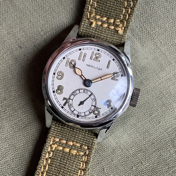 1940's Hamilton ORD. DEPT. Grade 987A US Military WWII Wristwatch ...
