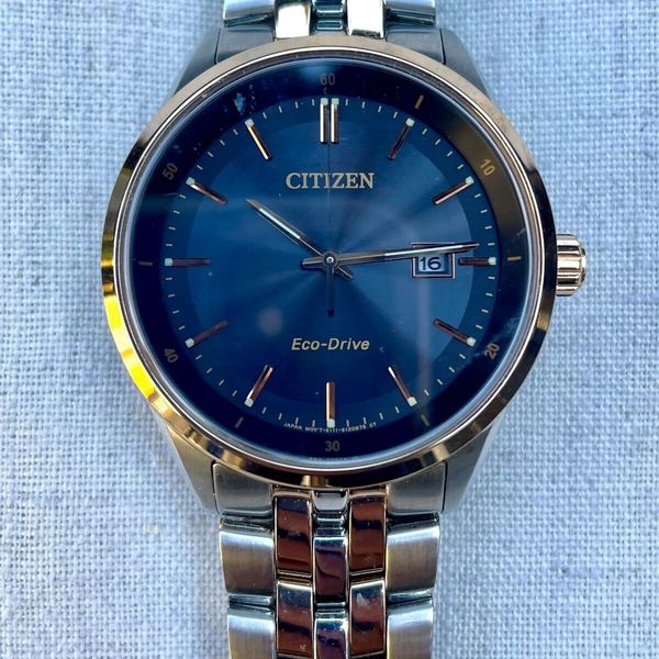 Citizen Eco-Drive Two Tone Stainless Steel Mens Watch E111 ...