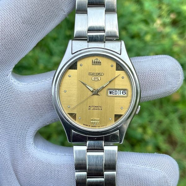 Vintage Seiko 5 Automatic Golden Sunbeam Elegance Dial Japan Men Watch ...