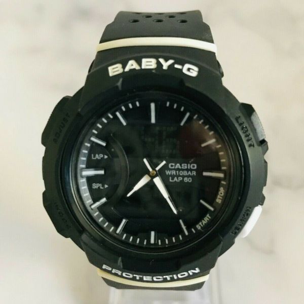 Casio Baby-G BGA-1260 Analog Digital Black White 100M Sport Women's ...