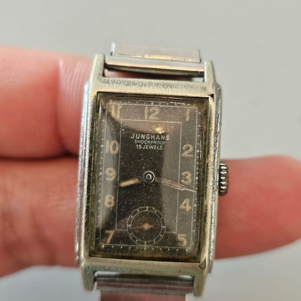 Men's Junghans Art Deco Military Tank, Tank Clock Vintage Watch! Only 5 ...