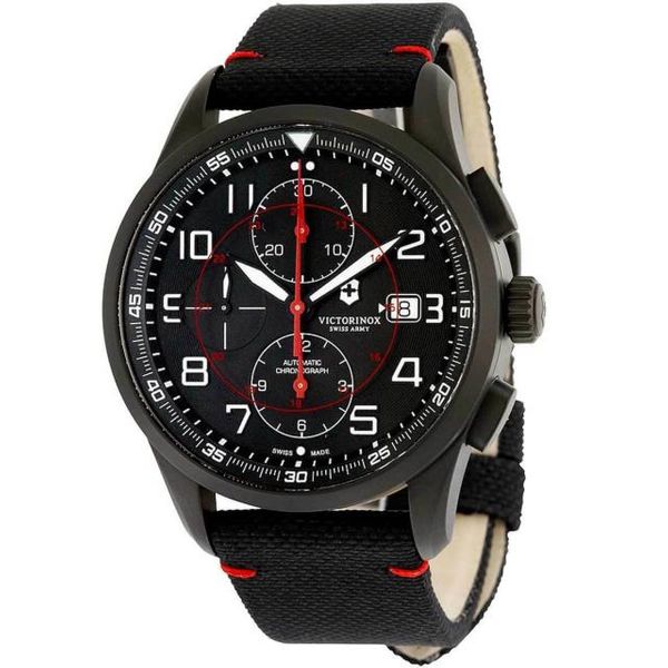 Victorinox Swiss Army Men's Watch Airboss Automatic Black Dial Strap ...