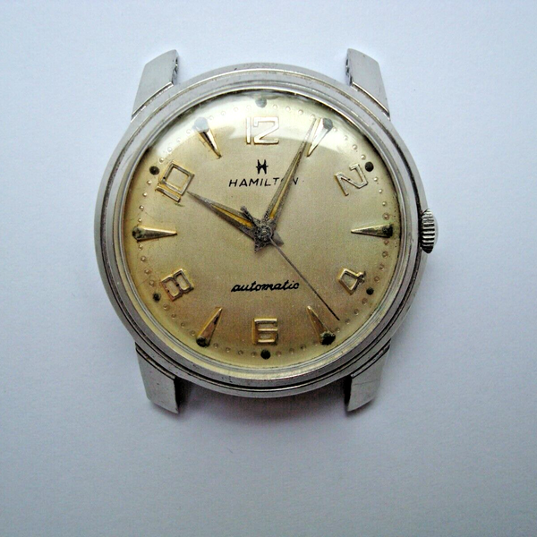 Hamilton 661 Men's Automatic 17j. Watch Bold Lugs Bold Markers 1950's ...