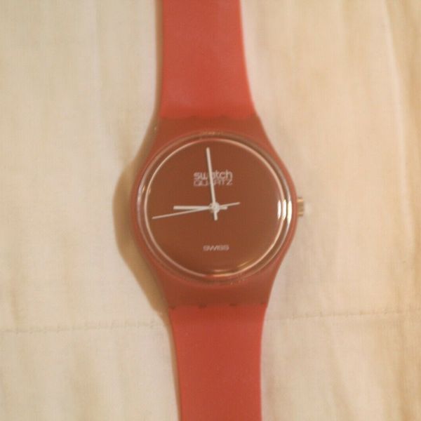Vintage Swatch Watch 1983 All Red GR100 First Year! | WatchCharts ...