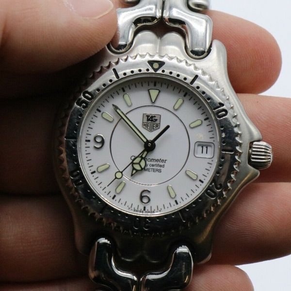 Tag Heuer SE Chronometer 200 Meters Mens Watch White Dial Stainless ...