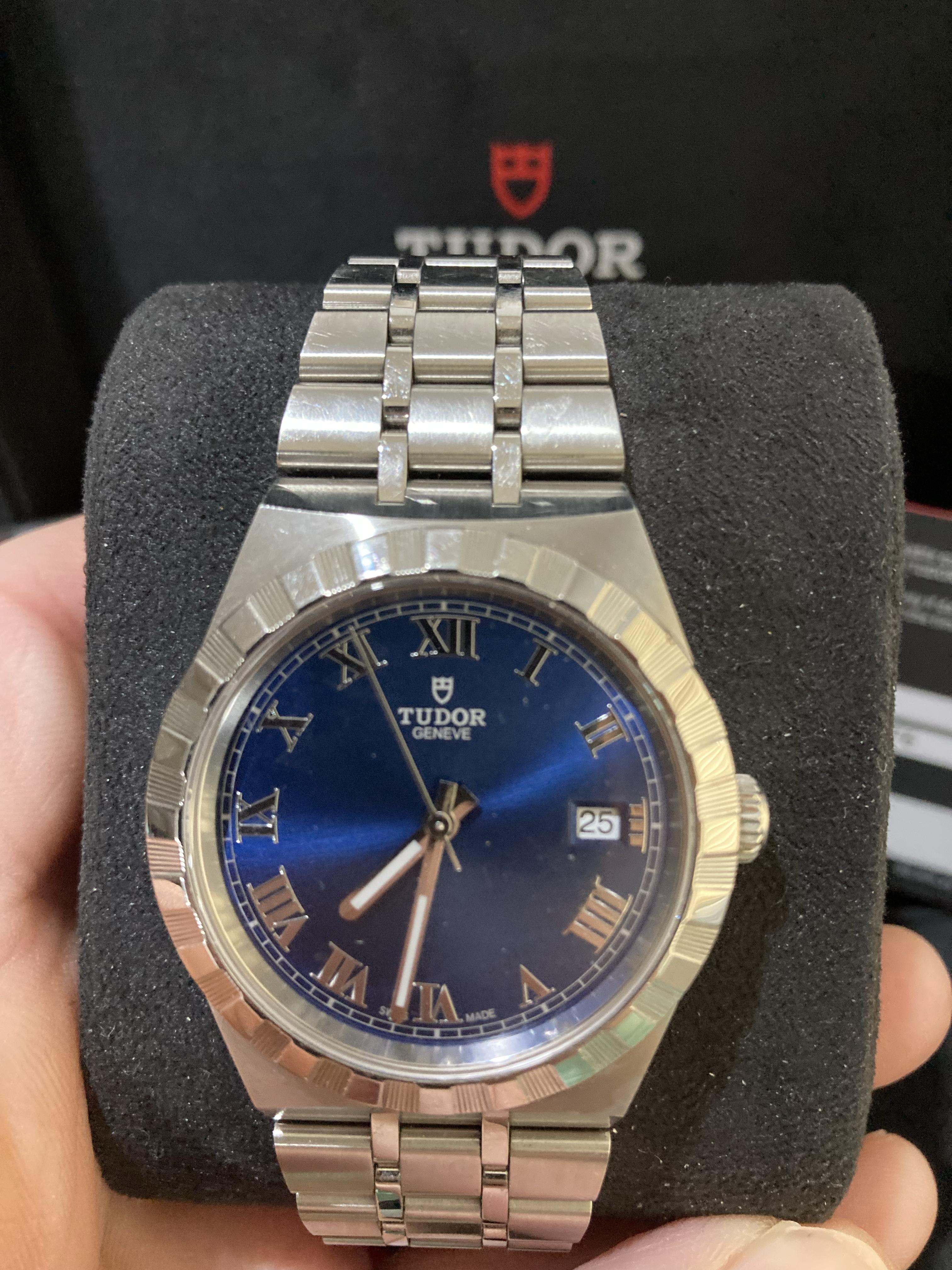 FS: PRE OWNED TUDOR ROYAL 28500 BLUE DIAL 38mm | WatchCharts