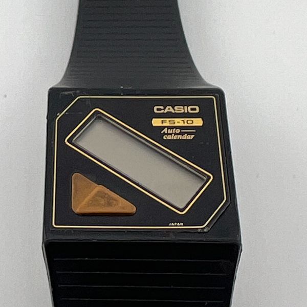 Vintage Casio FS-10 Auto Calendar Ultra Thin Watch Black 1980's Japan ...