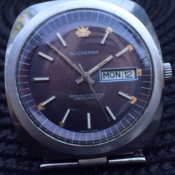Price reduced: Vintage Bucherer Stainless Steel Chronometer ETA 2830 ...