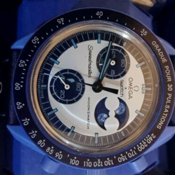 Omega x Swatch MISSION TO THE SUPER BLUE MOON PHASE | WatchCharts ...