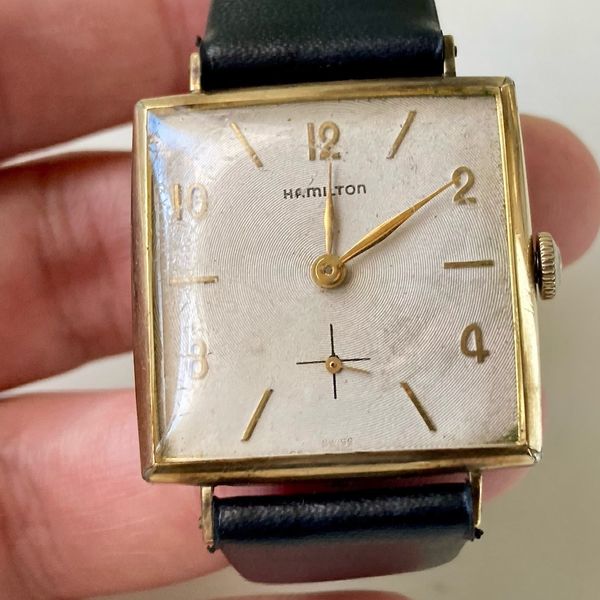 Vintage Hamilton 673 Mens Gent Mechanical Wrist Watch 10k Gold Plated ...