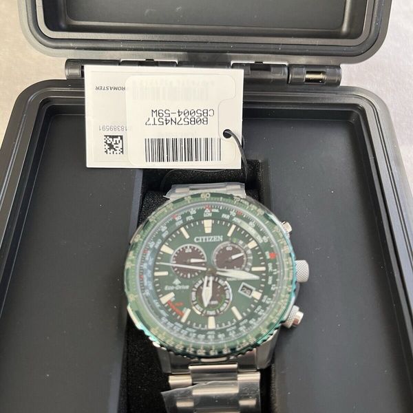 Citizen Eco-Drive Pilot PROMASTER Chronograph Watch with Atomic ...