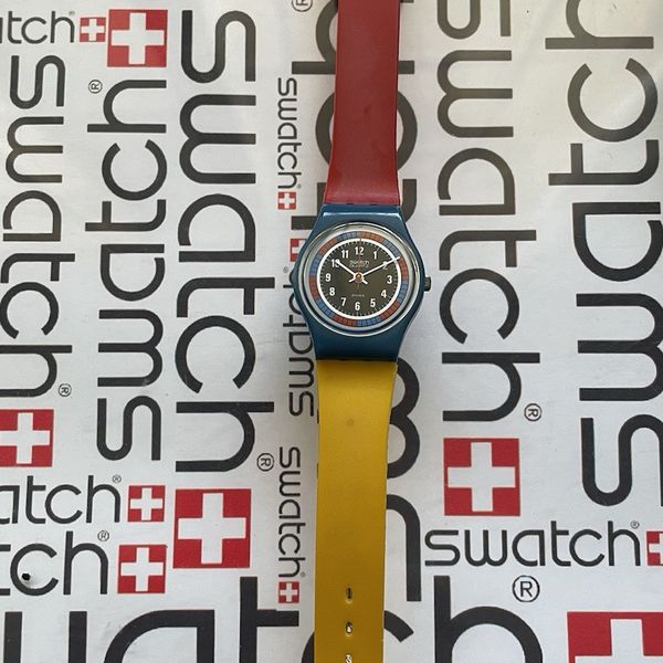 Swatch Tri Color Racer LS102 1985 Standard Ladies 25mm Vintage ...