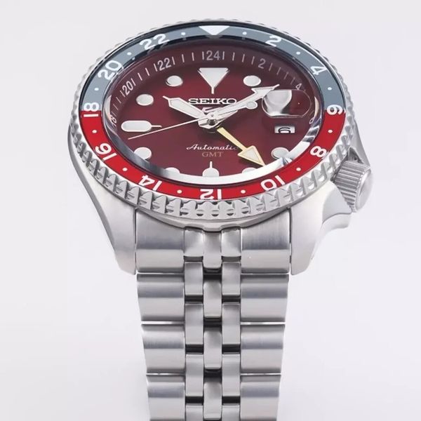 Seiko 5 Sport Automatic Watch GMT Men's Passion Red Limited Edition ...