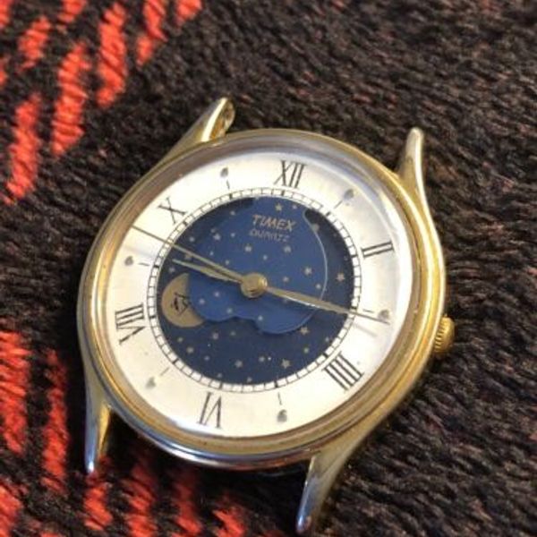 Vintage Timex M Cell Moonphase Mens Quartz Watch | WatchCharts