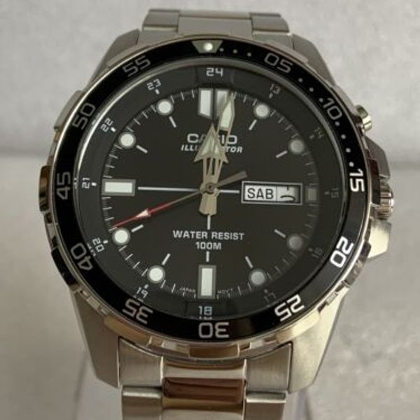 Casio Mens Black Dial Backlight Watch. MTD-1079. | WatchCharts Marketplace