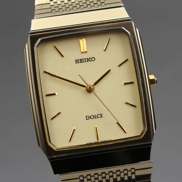 [Exc+5] Vintage SEIKO Dolce 5E61-5A00 Gold quartz Men's Watch From JAPAN | WatchCharts Marketplace