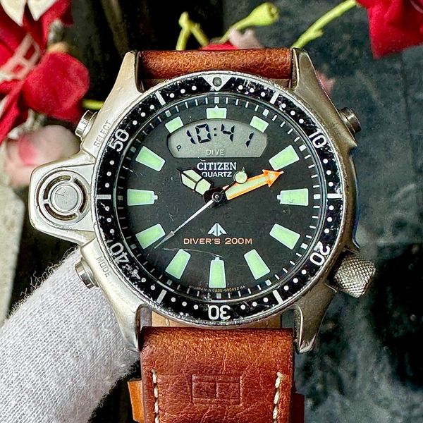 Vintage Citizen Promaster Aqualand Diver 200m Quartz Men's Watch C520 ...