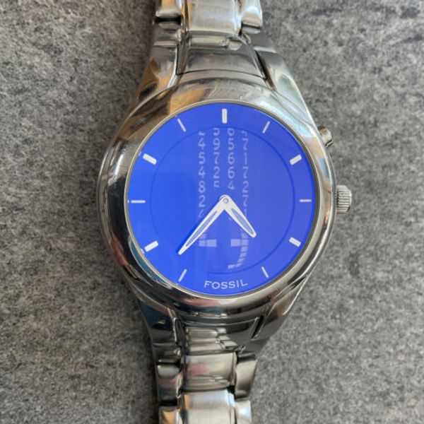 MENS FOSSIL BIG TIC JR-8623 ANIMATED MATRIX NUMBERS STAINLESS STEEL WATCH B-Y | WatchCharts ...