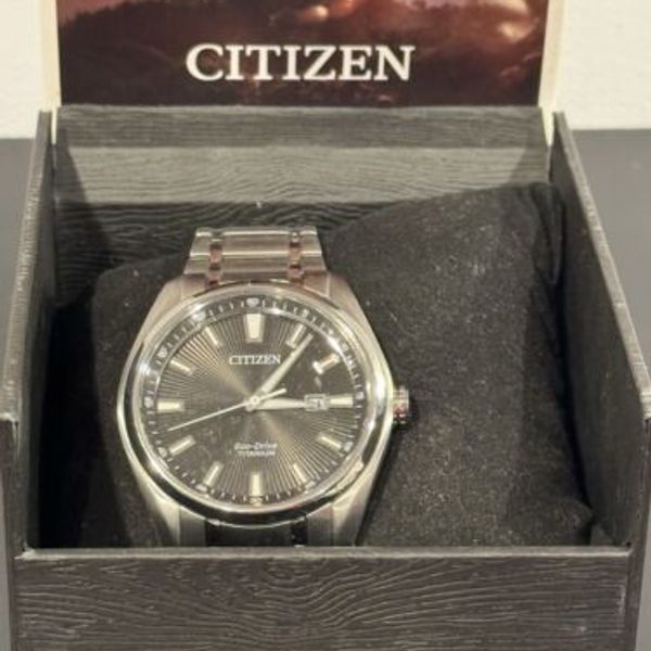 CITIZEN Eco-Drive Titanium Black Dial 42 mm Men's Watch - AW1248-80E ...