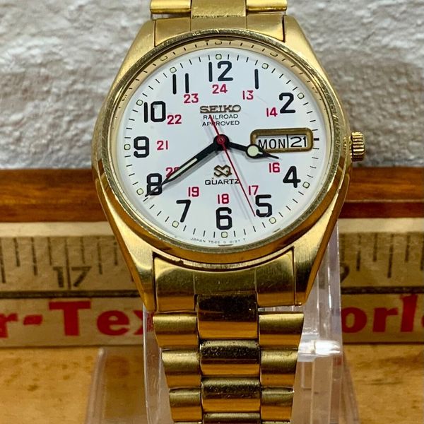 Vintage Seiko Railroad Approved SQ Quartz Watch Men Day/Date 7546 809Y Runs | WatchCharts ...