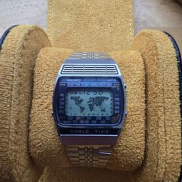 Vintage Seiko World Time 1979 Digital Quartz Original Bracelet Watch ...