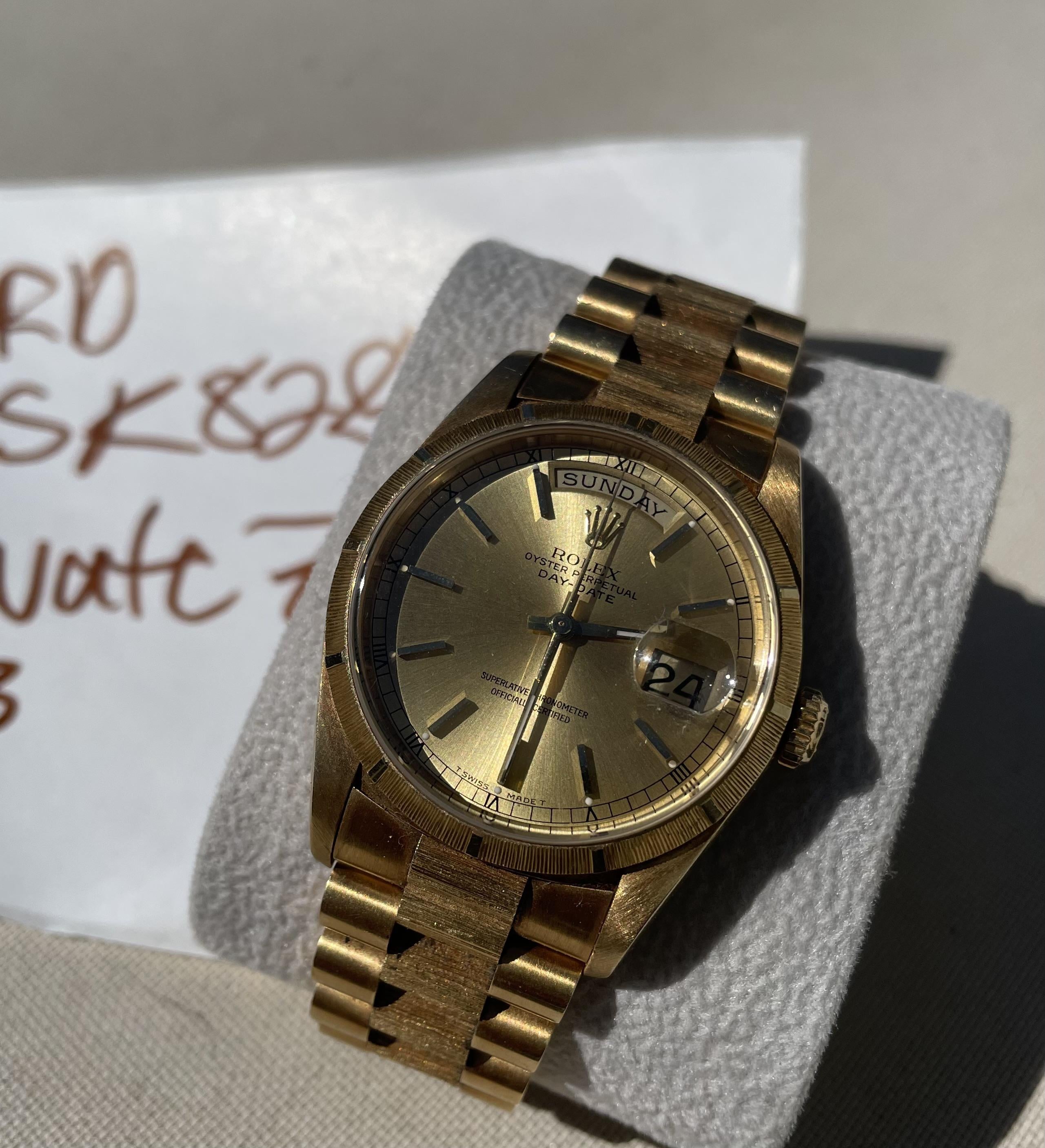 [WTS/WTT] 1999 ROLEX DAY DATE 18248 CHAMPAGNE TRITUM DIAL WITH PAPERS ...