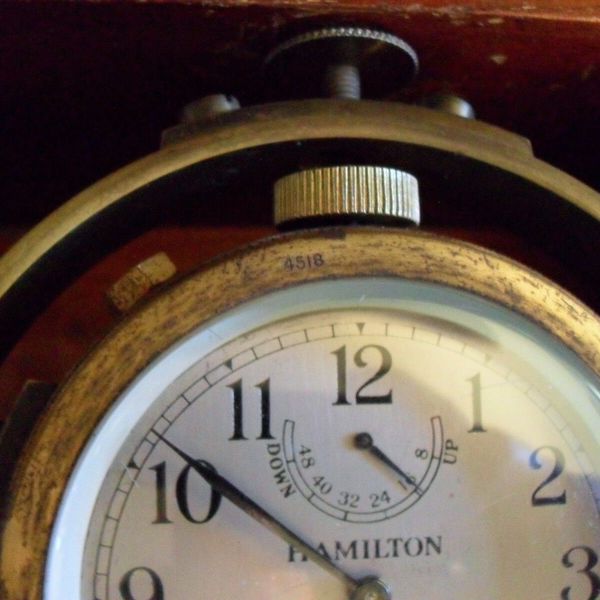 WWII. Hamilton Model 22. Chronometer Watch, "Fine Original Condition" L ...