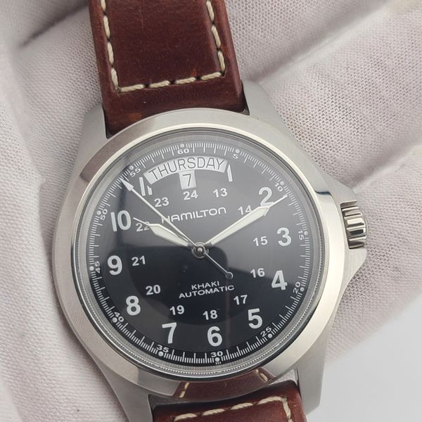 Hamilton Khaki Field King Auto H644550 40mm Day Date Black Automatic ...