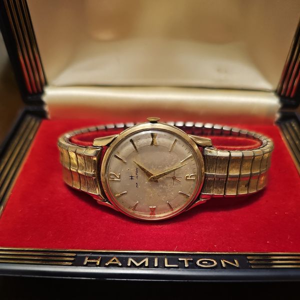 Vintage Hamilton Manual Wind Watch 10k RGP bezel Running Estate Sale ...