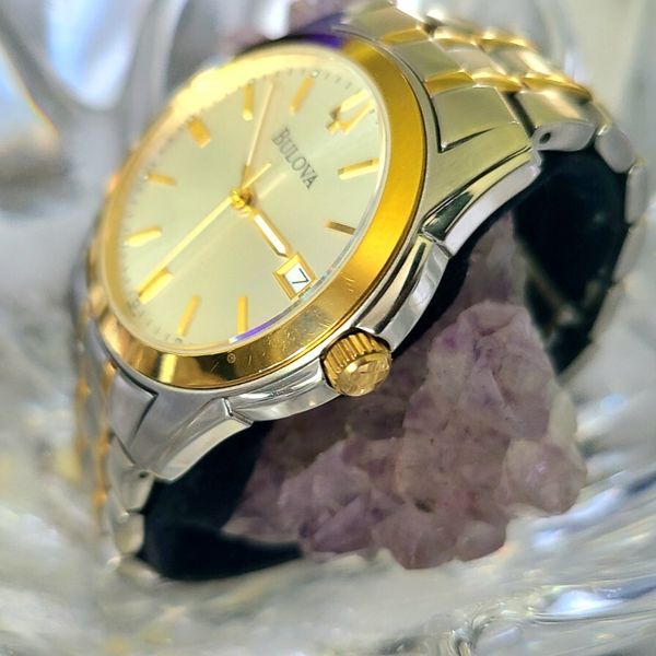 Bulova Men's Watch 98H18 Quartz Two Tone Stainless Steel 38mm Silver ...
