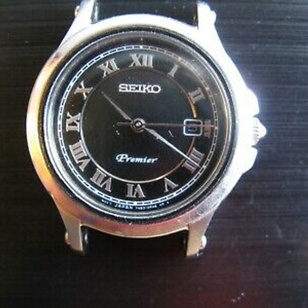 Women's Seiko Premier 7N82 - OGVO 6C40 Sapphire Crystal Watch with Date ...