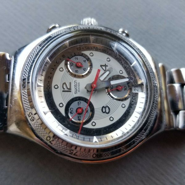 Rare Swatch Irony AG 2004 Watch Swiss Made 4 Jewels Silver Tone ...