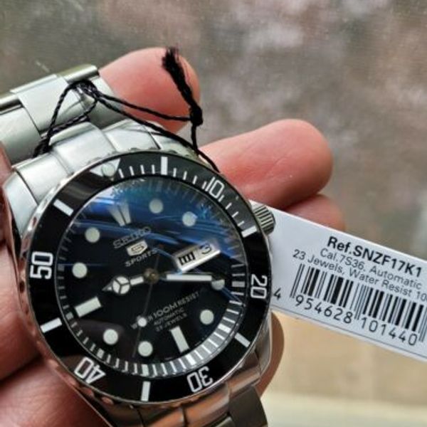 Seiko 5 Submariner (SNZF17K1) Watch - Automatic, Ceramic Bezel ...