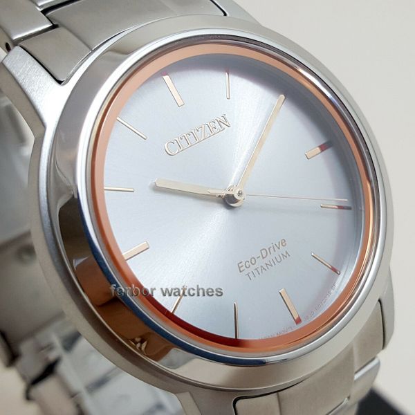 CITIZEN LADY ECO DRIVE DATE WHITE FACE TITANIUM 50m FE7024-84A ...