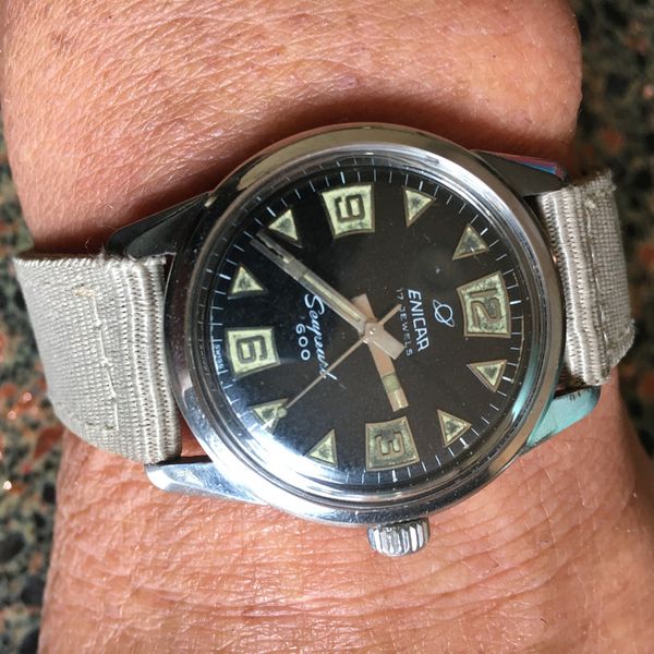 VINTAGE 1965 ENICAR Seapearl 600 , 140/013 , Mvt. Serviced ...