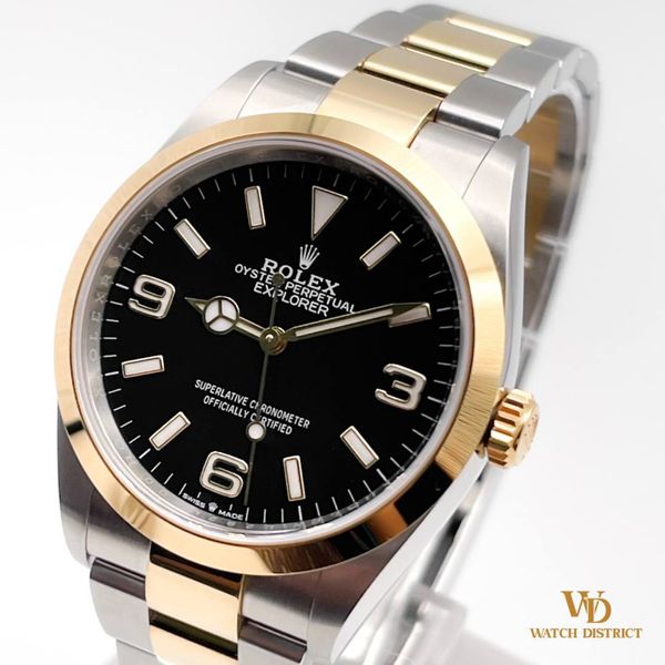 Apr 2022 36mm Rolex Half Gold Explorer I 124273 Full Set | WatchCharts ...